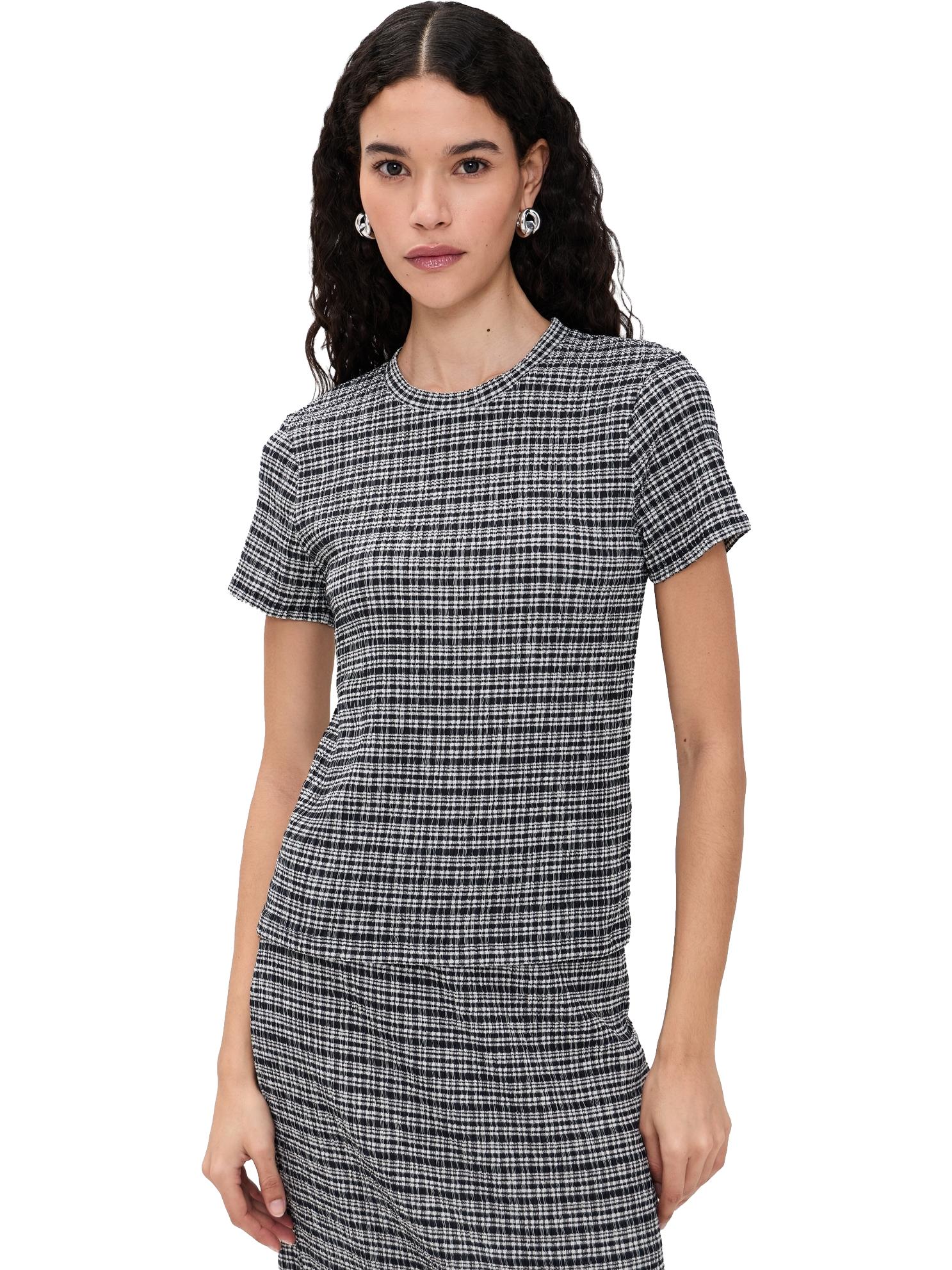 VINCE Short Sleeve Crewneck Blouse